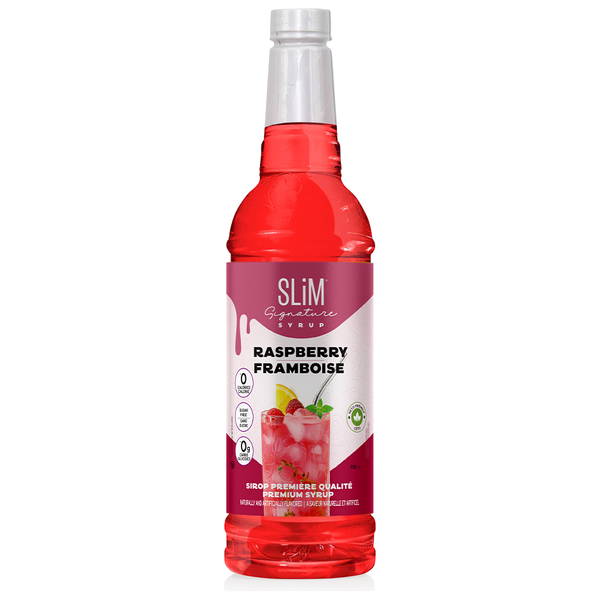 Slim Syrups - Sugar Free Raspberry Syrup - 750ml Bottle - Low Carb Canada