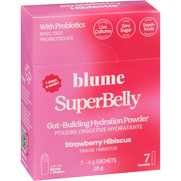 Blume - Superbelly Hydration Powder - Strawberry Hibiscus - 7pk - Low ...