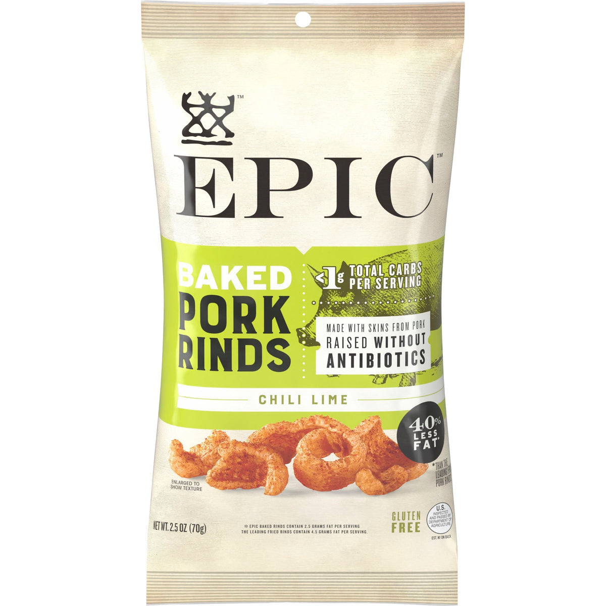 Epic - Oven Baked Pork Rinds - Chili Lime - 70g – Low Carb Canada