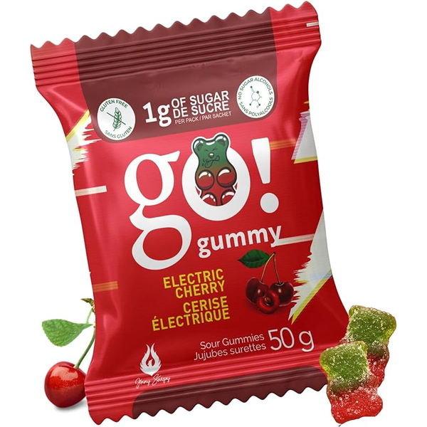 Go Nutrition - Go Gummy - Electric Cherry - 50g - Low Carb Canada