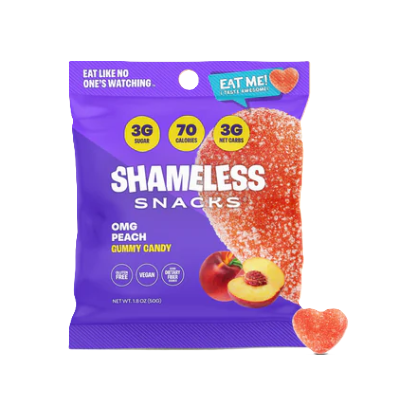 Shameless Snacks - Gummy Candy - OMG Peach - 50g - Low Carb Canada