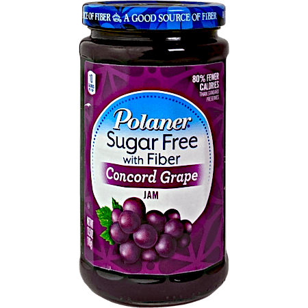 Polaner - Sugar Free Jam with Fiber - Concord Grape - 13.5 oz - Low ...