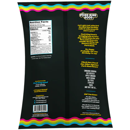 Pork King Good - Dessert Pork Rinds - Birthday Cake - 3 oz bag - Low ...