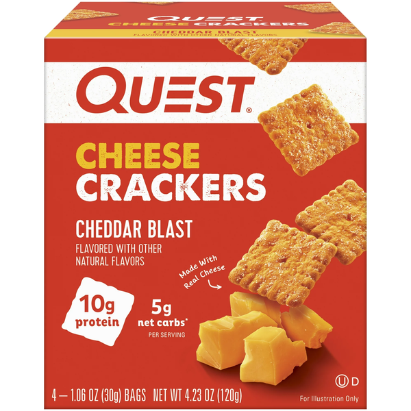 Quest Cheese Crackers - Cheddar Blast **Box of 4** - Low Carb Canada