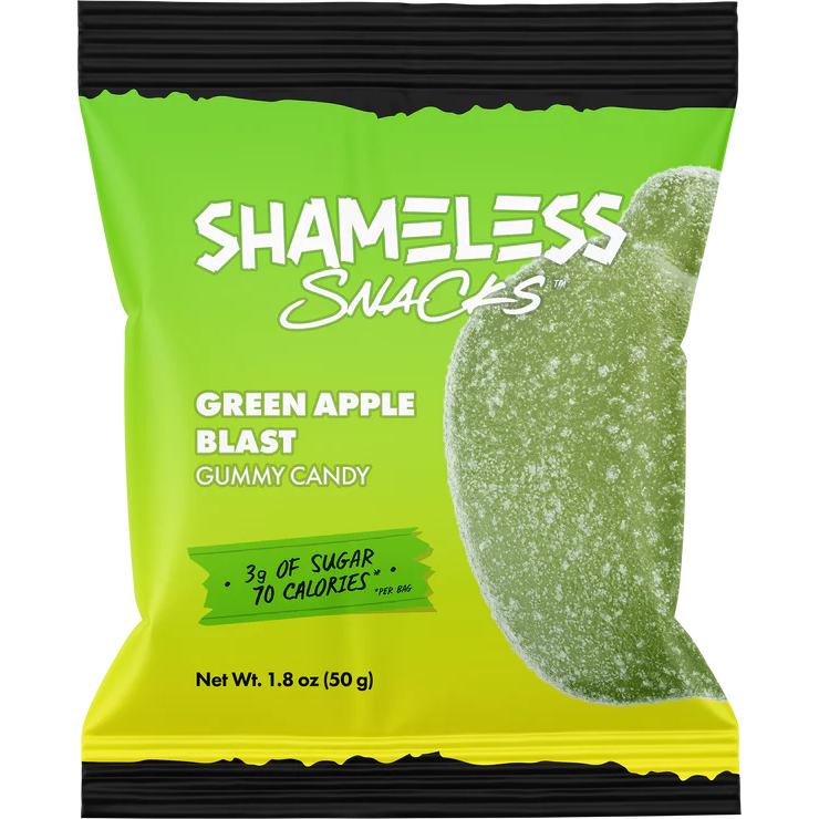 Shameless Snacks - Gummy Candy - Green Apple Blast - 50g - Low Carb Canada