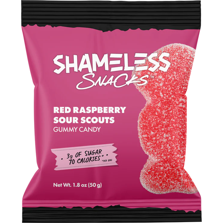 Shameless Snacks - Gummy Candy - Red Raspberry - 50g - Low Carb Canada