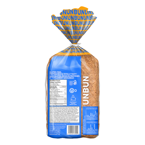 Unbun - Unbread - Complete Protein Seeded Bread - 535g - Low Carb Canada