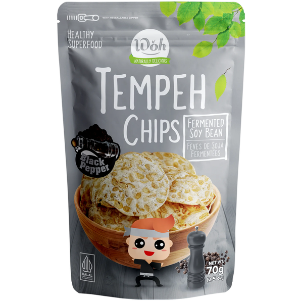 WOH - Tempeh Chips - Black Pepper - 70g - Low Carb Canada