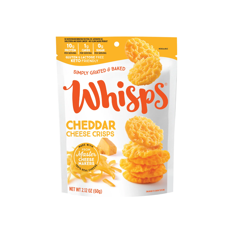 Whisps - Cheese Crisps - Cheddar - 60g – Low Carb Canada