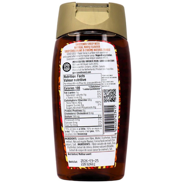 Good Good - Keto Friendly - Sirop aromatisé à l'érable - 250 ml - Low ...