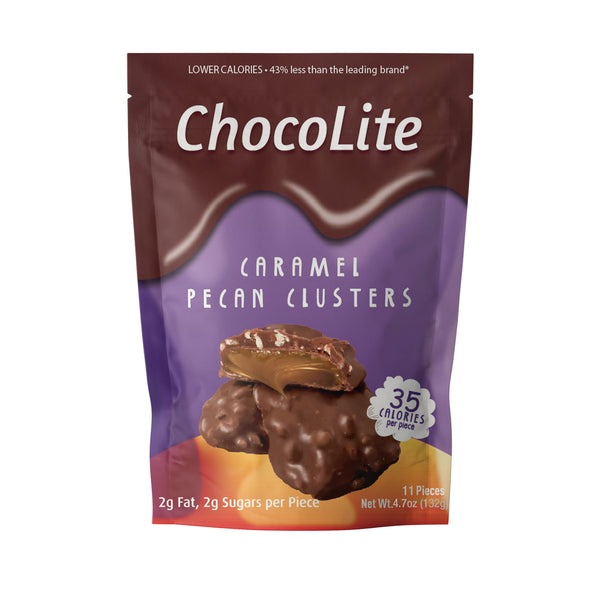 HealthSmart - ChocoLite - Caramel Pecan Clusters (11 Pieces Pouch) - 1 ...