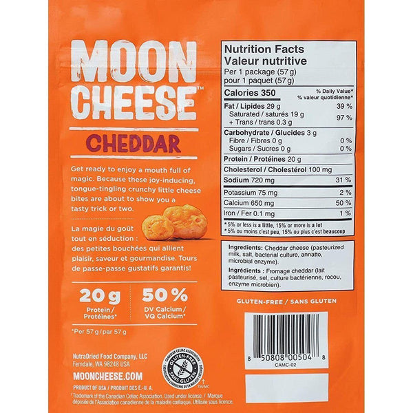 Moon Cheese - Cheddar - 57 g - Low Carb Canada