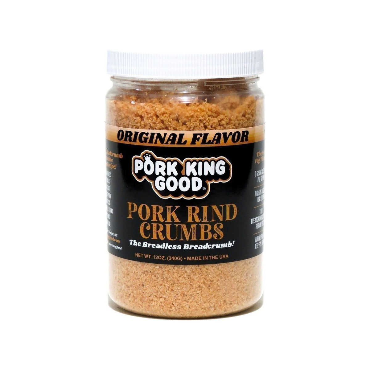 Pork King Good - Pork Rind Crumbs - Original - 12 oz jar - Low Carb Canada