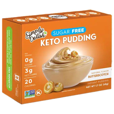 Simply Delish - Sugar Free Keto Pudding - Butterscotch - Low Carb Canada