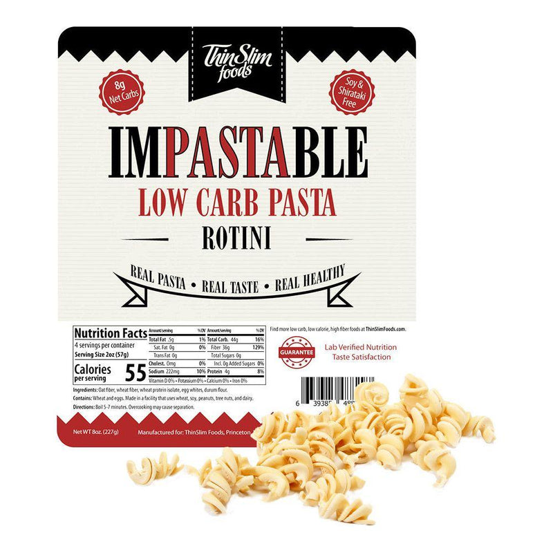 ThinSlim Foods - Impastable Low Carb Pasta - Elbow Macaroni - 8oz - Low ...